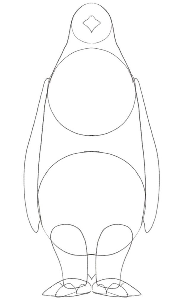 Penguin Drawing For Beginners [Front & Side View]