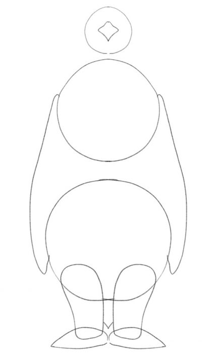 Penguin Drawing For Beginners [Front & Side View]