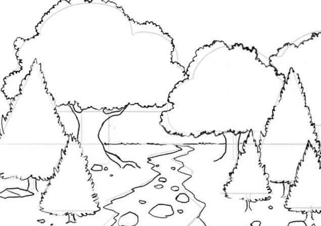 Forest Drawing Guide In 6 Steps [Beginner-Friendly Video + Images Included]