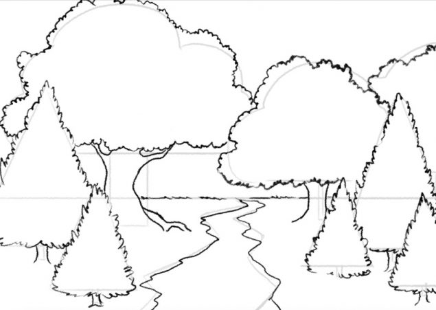 Forest Drawing Guide In 6 Steps [Beginner-Friendly Video + Images Included]