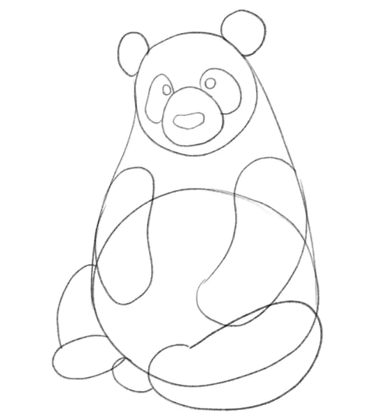 How To Draw A Giant Panda Easy