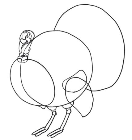 Turkey Drawing In 5 Steps For Beginners [Video + Illustrations]