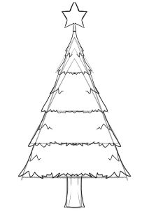 Christmas Tree Drawing In 6 Steps For Beginners