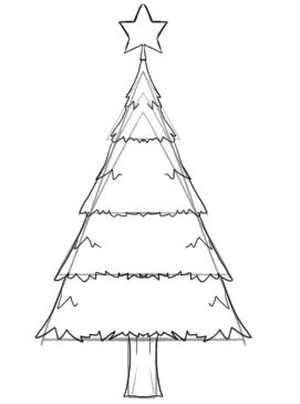 Christmas Tree Drawing In 6 Steps For Beginners