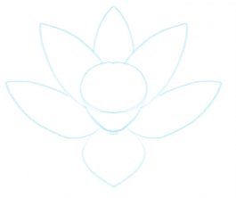 The Lotus Flower Drawing In 5 Simple Steps