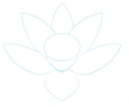 The Lotus Flower Drawing In 5 Simple Steps