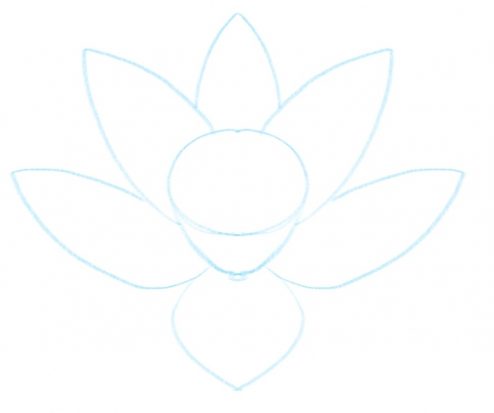 The Lotus Flower Drawing In 5 Simple Steps