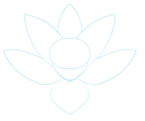 The Lotus Flower Drawing In 5 Simple Steps