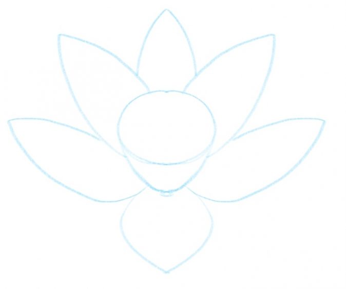 The Lotus Flower Drawing In 5 Simple Steps