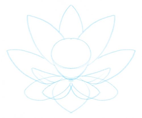 The Lotus Flower Drawing In 5 Simple Steps