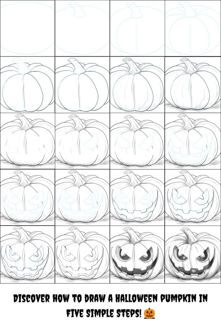 Pumpkin Drawing In 5 Steps: A Guide For Beginners
